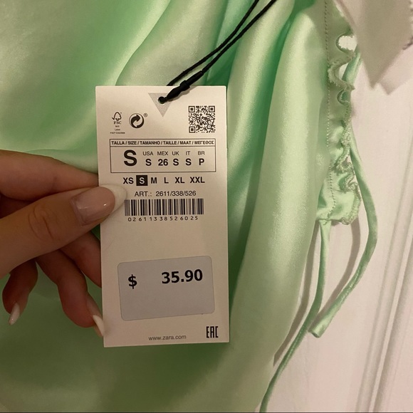 Zara | Tops | Zara Satin Backless Crop Top | Poshmark